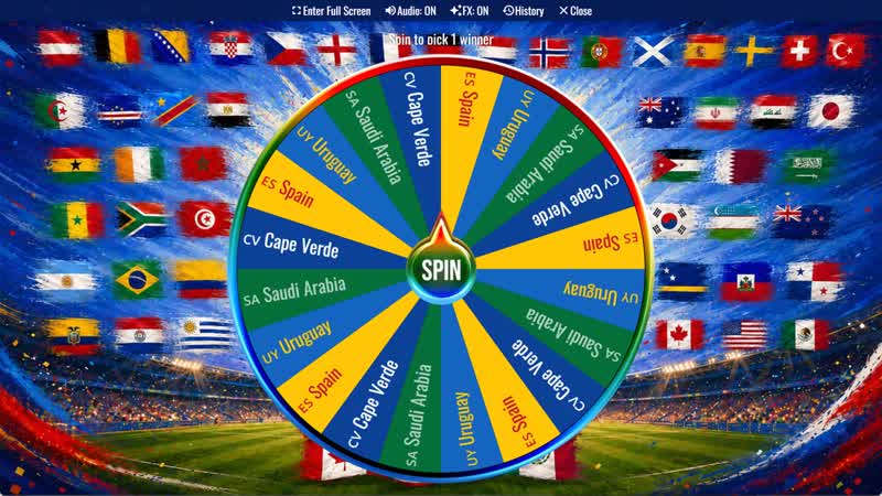 Soccer Team Picker Wheels – Random National Team Selector Ideas | Spin ...